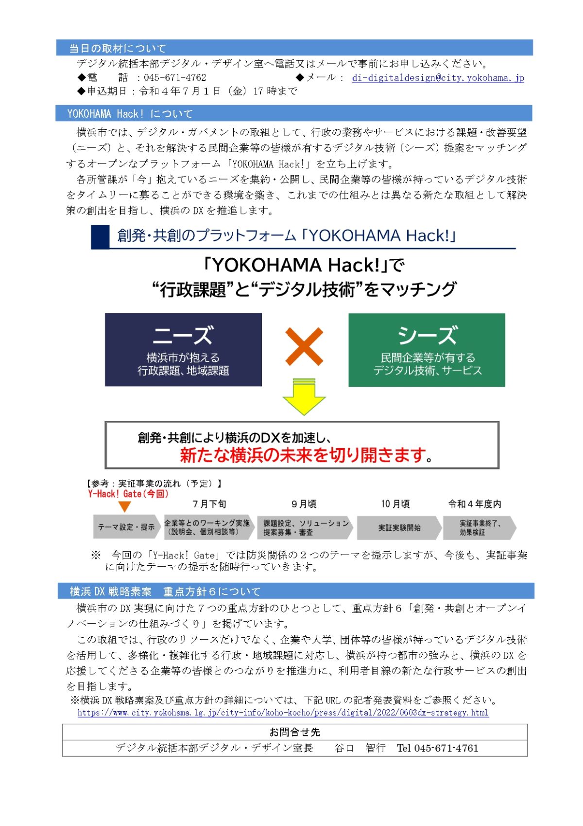 横浜市、デジタルによる創発・共創のマッチングプラットフォーム「YOKOHAMA Hack!」のキックオフイベントを開催[ニュース] | デジタル行政